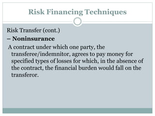 Risk financing | PPTX