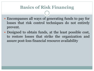Risk financing | PPTX
