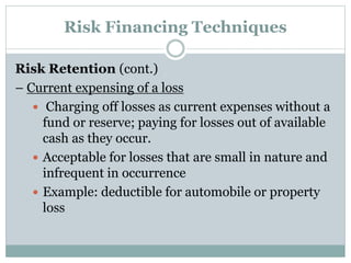 Risk financing | PPTX