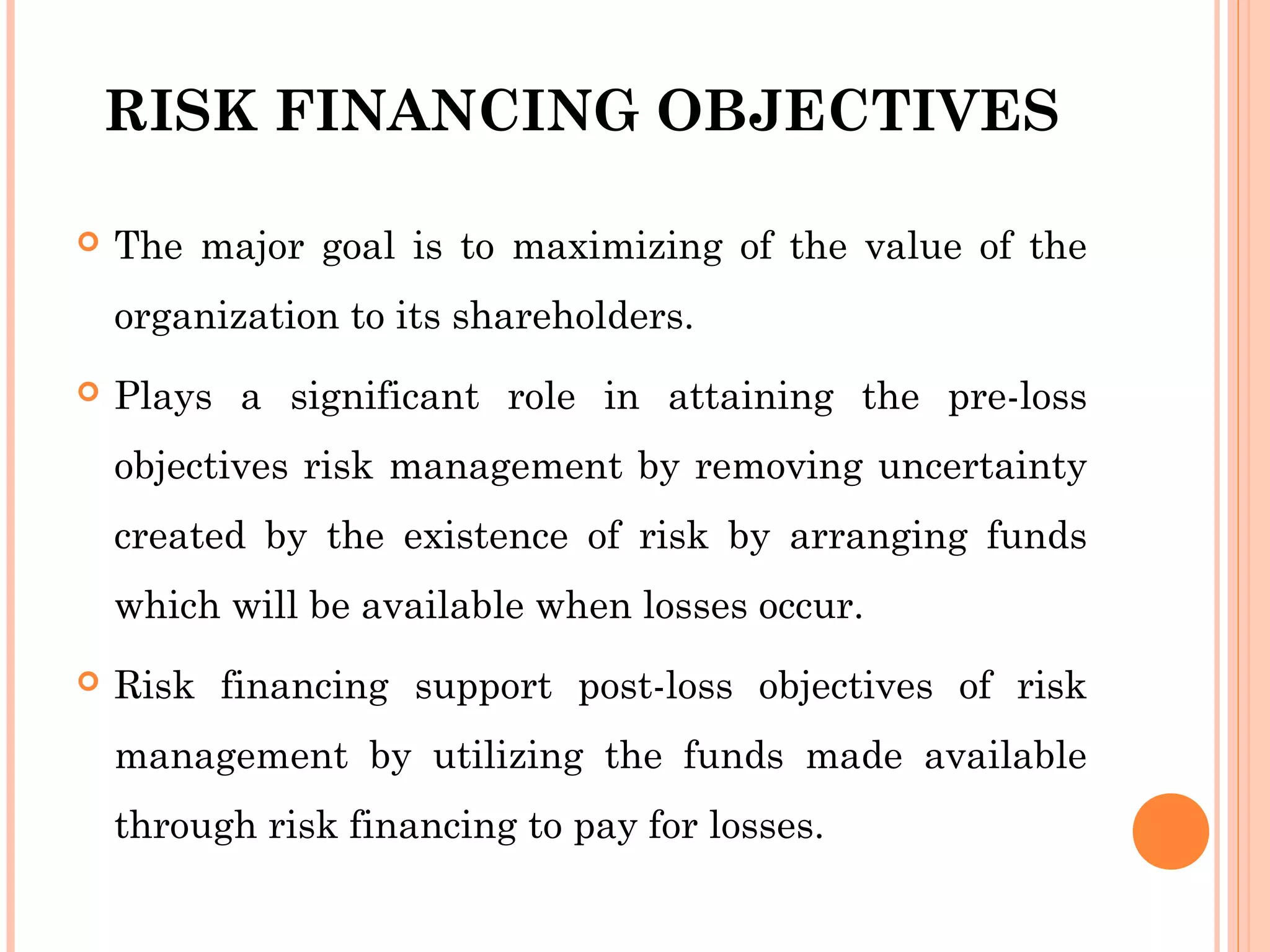 Risk financing | PPT