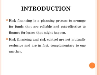 Risk financing | PPT