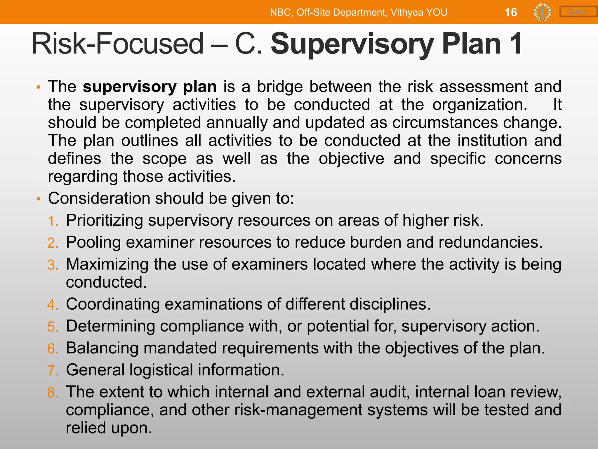 Risk Based Supervision file | PDF