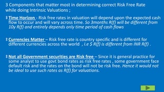 RISK FREE RATE IN VALUATIONS | PDF
