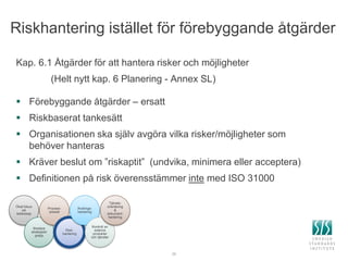 Riskhantering och revidering iso 9001 (140515) | PPT