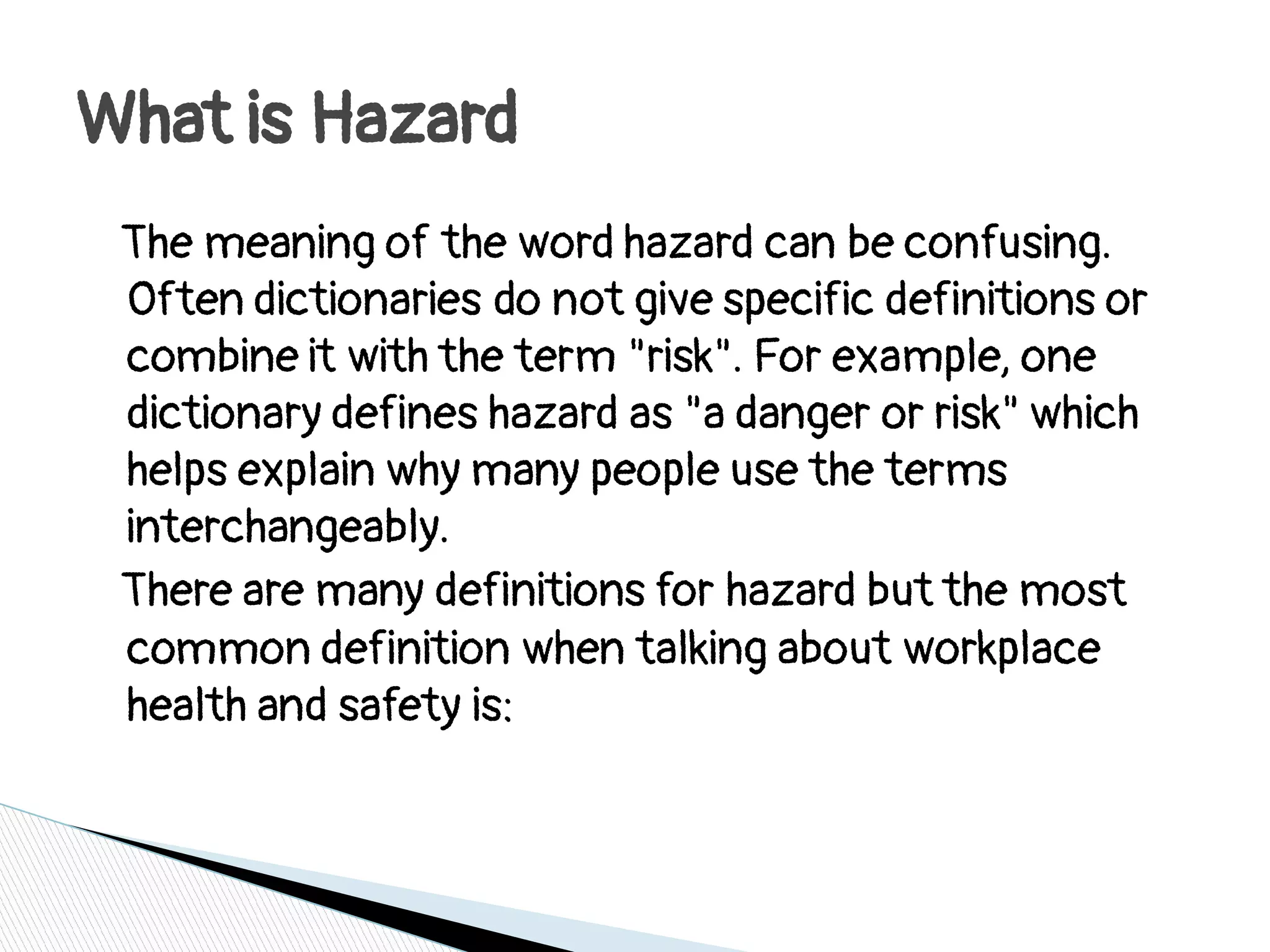 Risk,hazard,harm,types of hazards,risk assesments | PDF