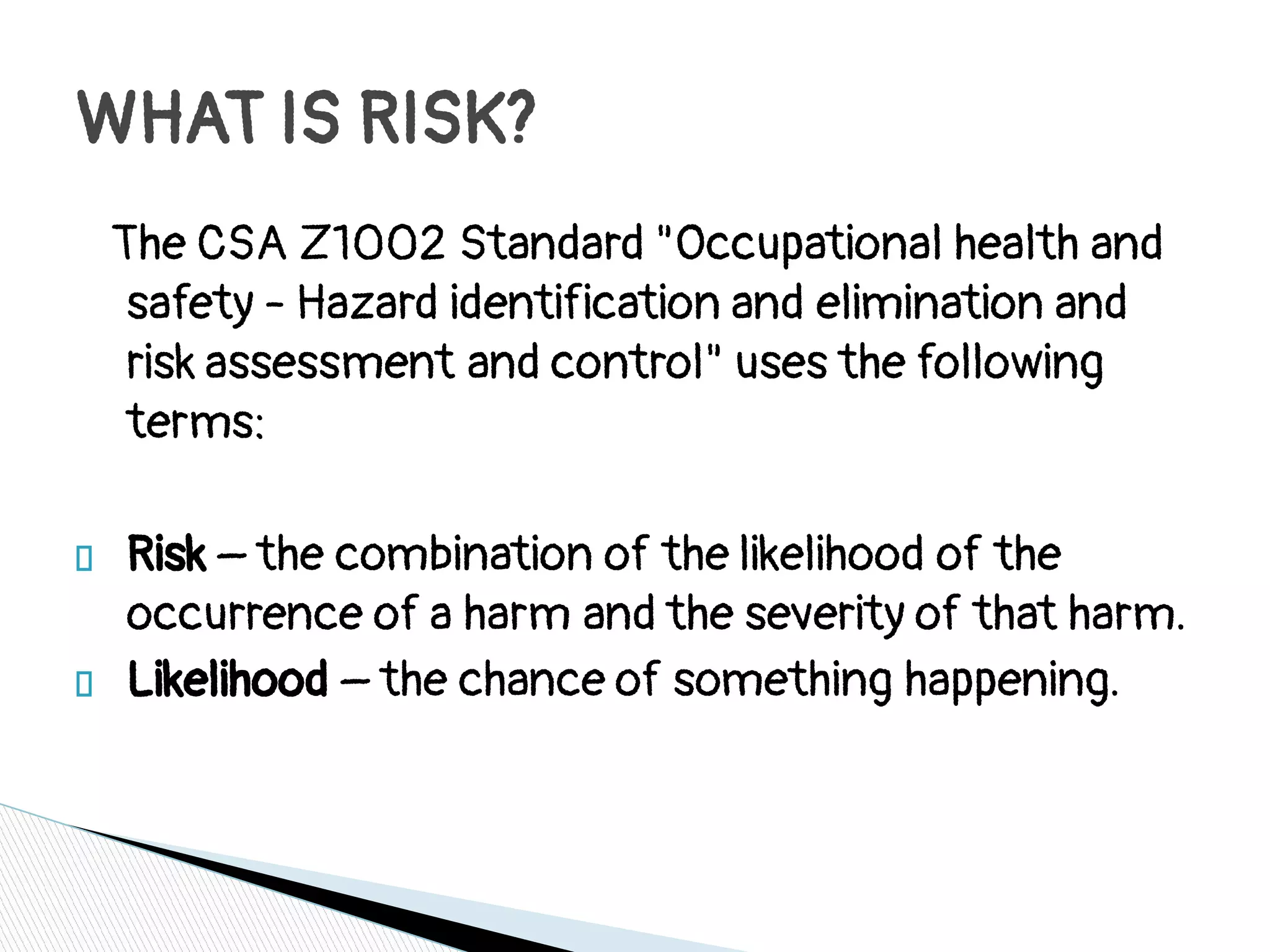 Risk,hazard,harm,types of hazards,risk assesments | PDF