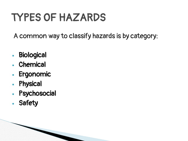 Risk,hazard,harm,types of hazards,risk assesments | PPT