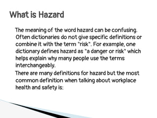 Risk,hazard,harm,types of hazards,risk assesments | PDF