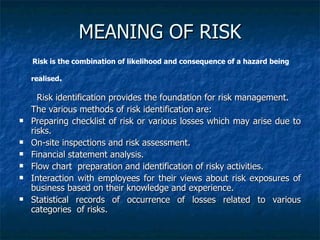 Risk identification | PPT