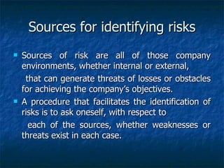 Risk identification | PPT