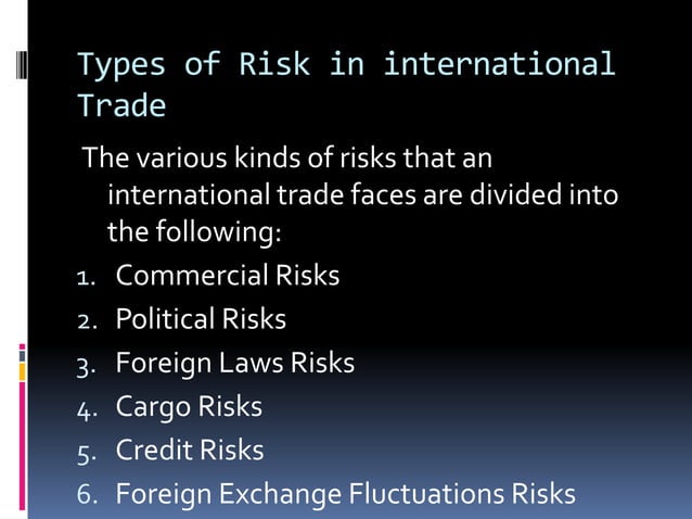 Risk in international trade by Shahnawaz | PPT