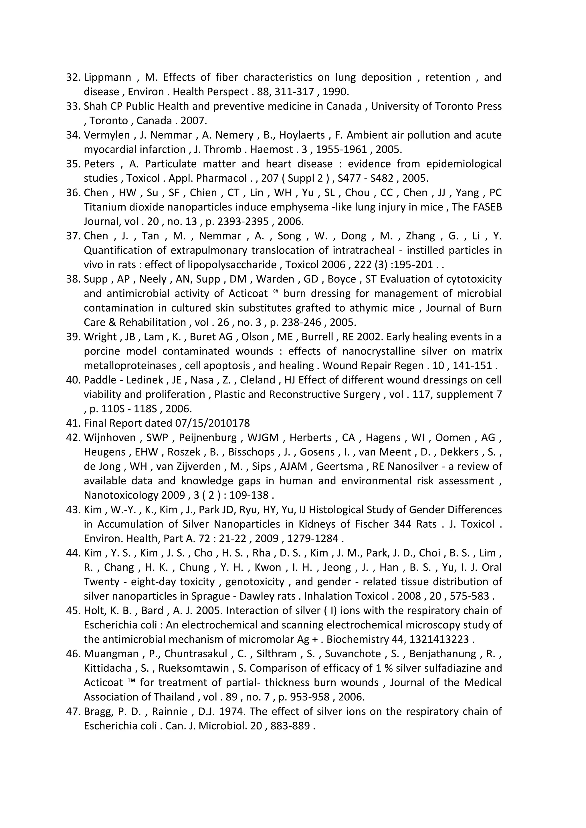Risk in the use of silver nanoparticles on humain | DOCX