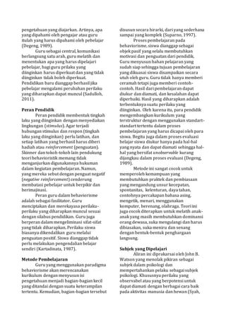 Ttinjauan Filsafat Behaviorisme | PDF