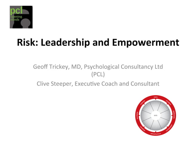 Risk Leadership and Empowerment | PDF