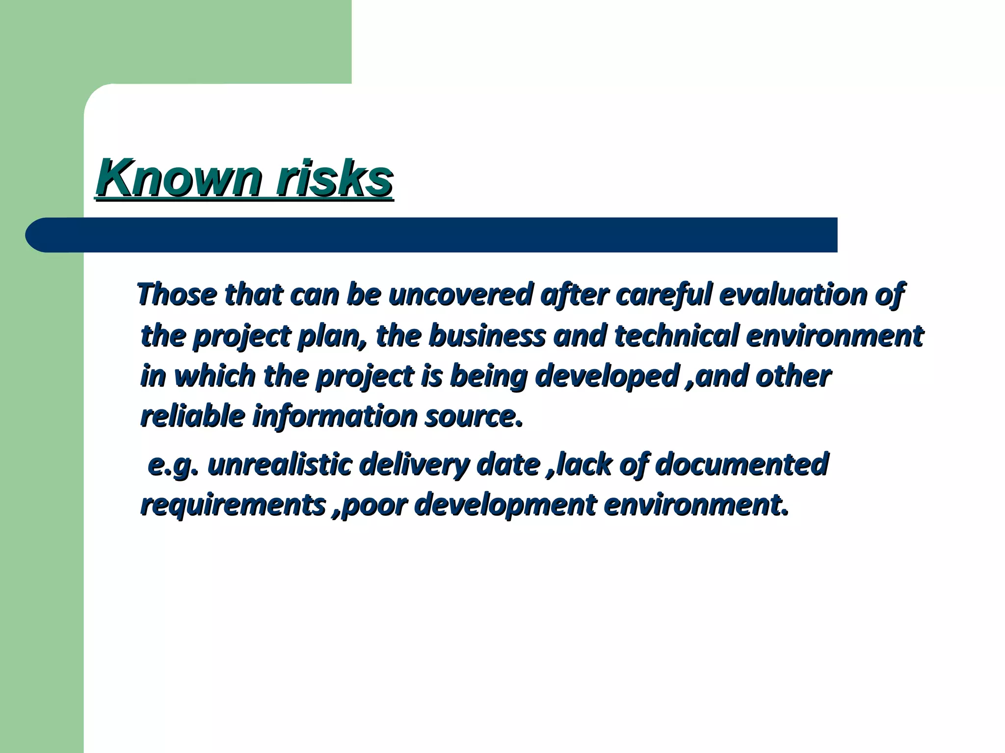 Risk Managementsoftware Engineering Ppt 