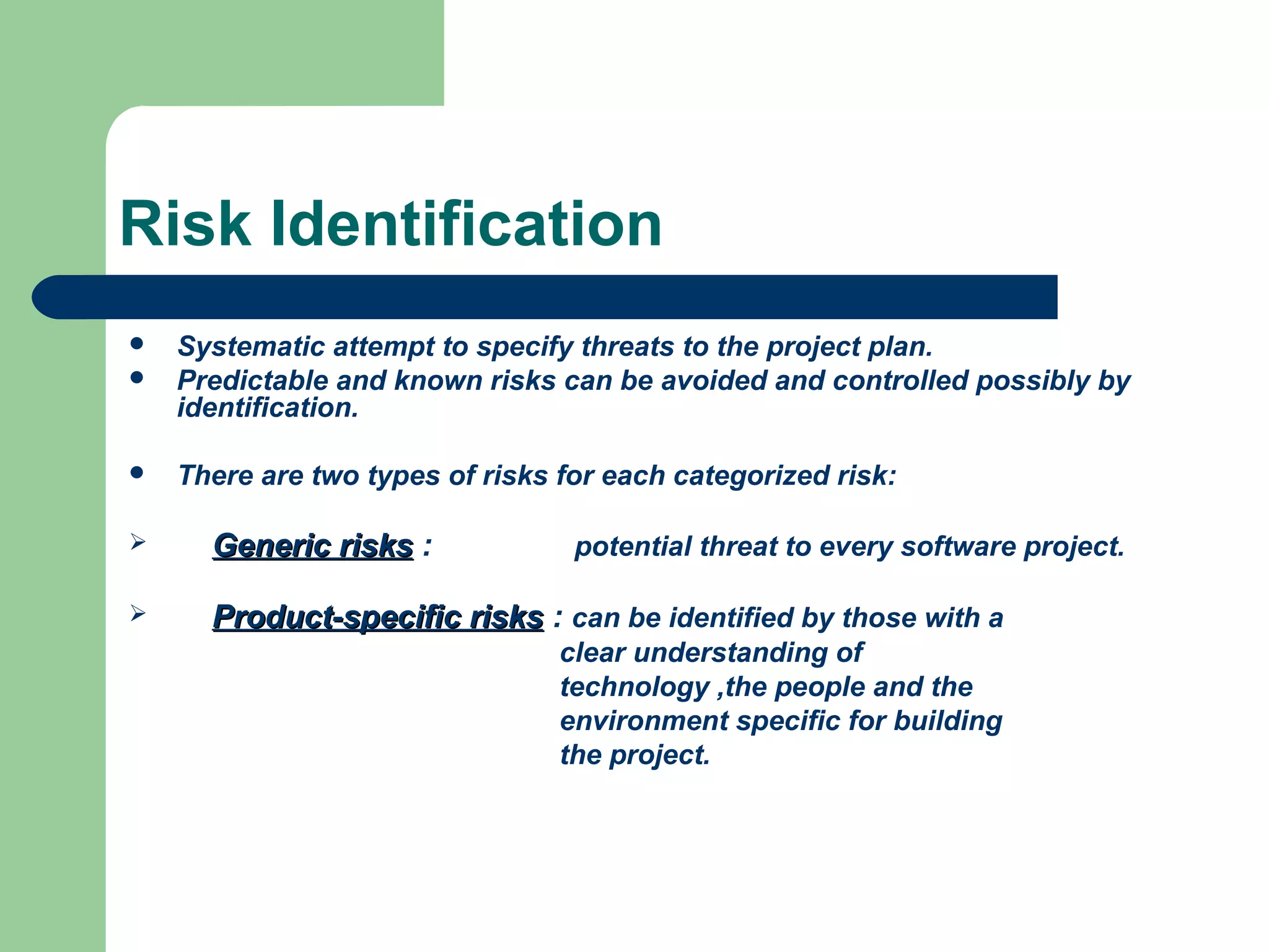 Risk management(software engineering) | PPT