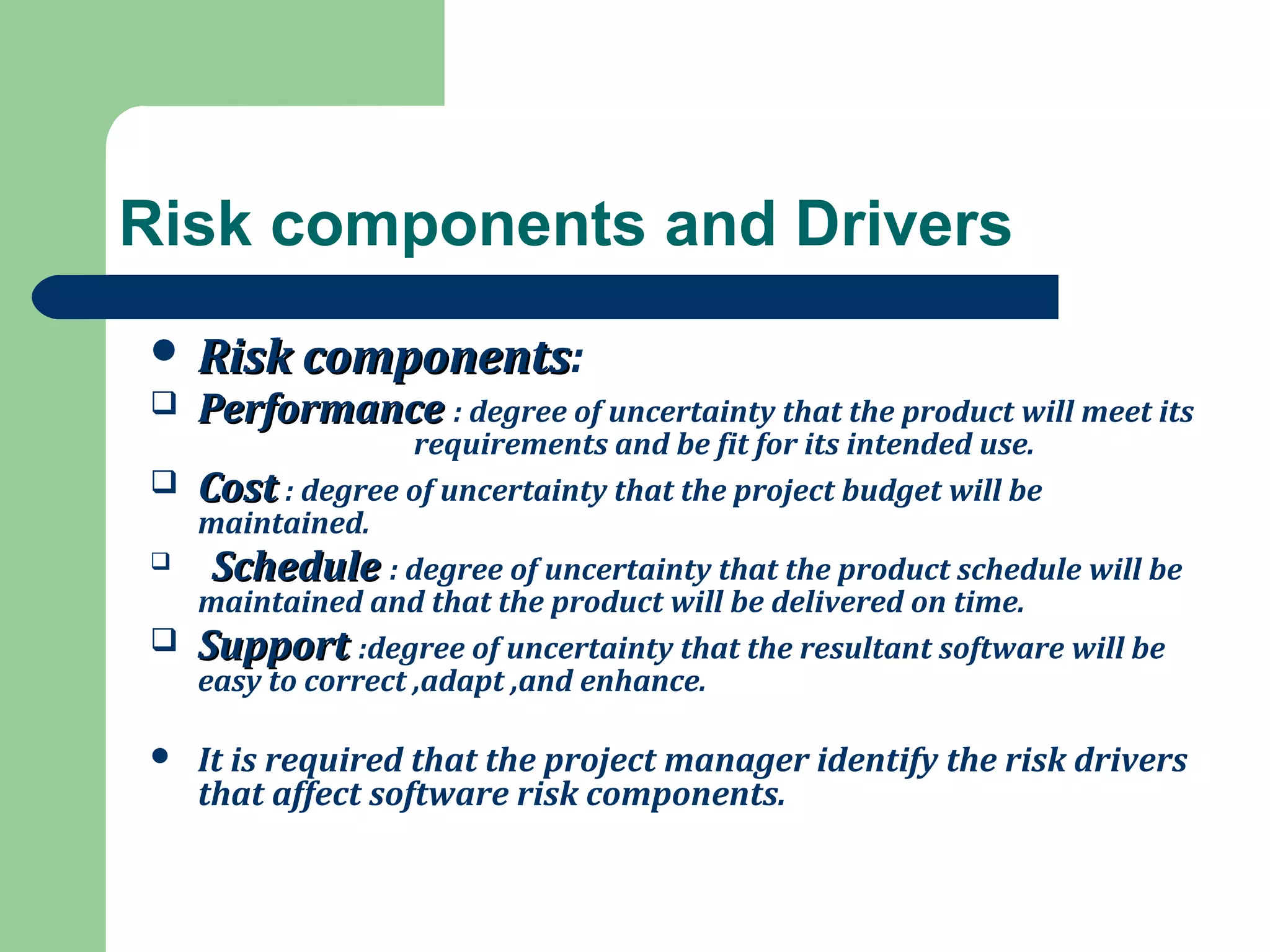Risk management(software engineering) | PPT