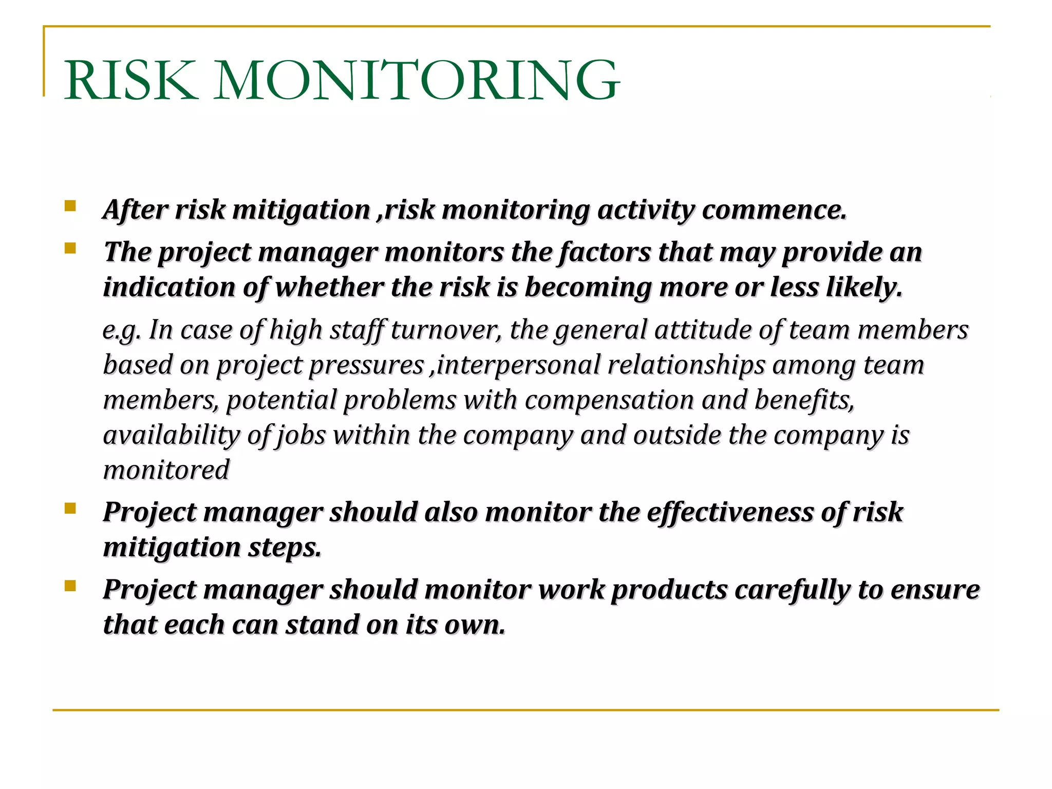 Risk management(software engineering) | PPT