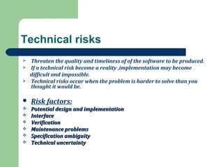 Risk management(software engineering) | PPT