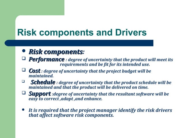 Risk management(software engineering) | PPT | Business | Business and ...