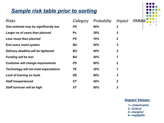 Risk management(software engineering) | PPT | Business | Business and ...