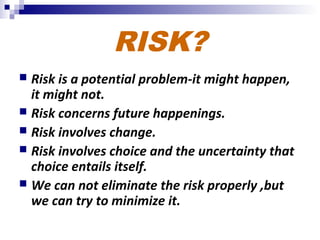 Risk management(software engineering) | PPT