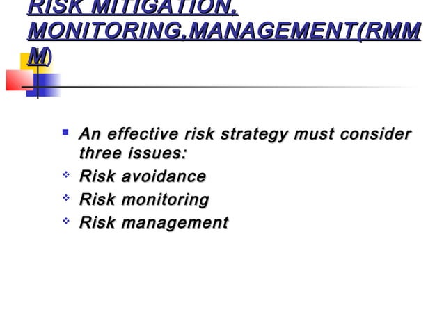 Risk management(software engineering) | PPT | Business | Business and ...