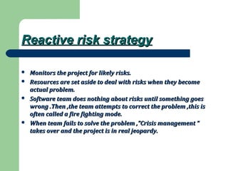 Risk management(software engineering) | PPT
