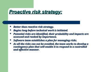 Risk management(software engineering) | PPT