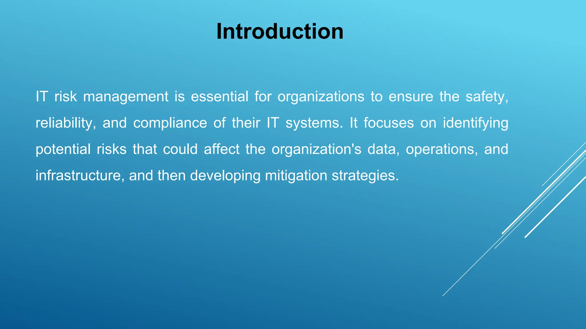 Risk management for ICT Technology Dept. | PDF