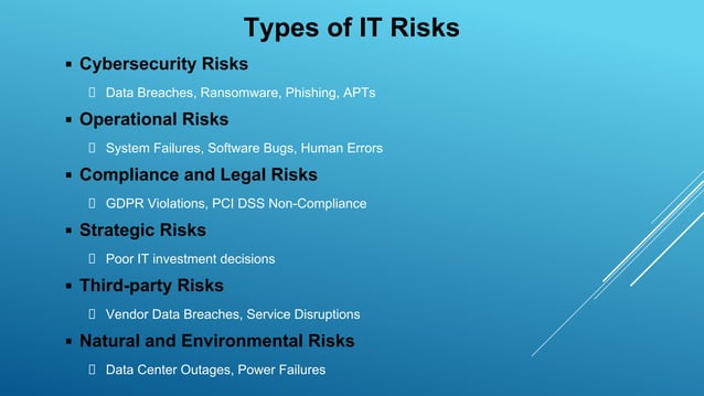 Risk management for ICT Technology Dept. | PPT
