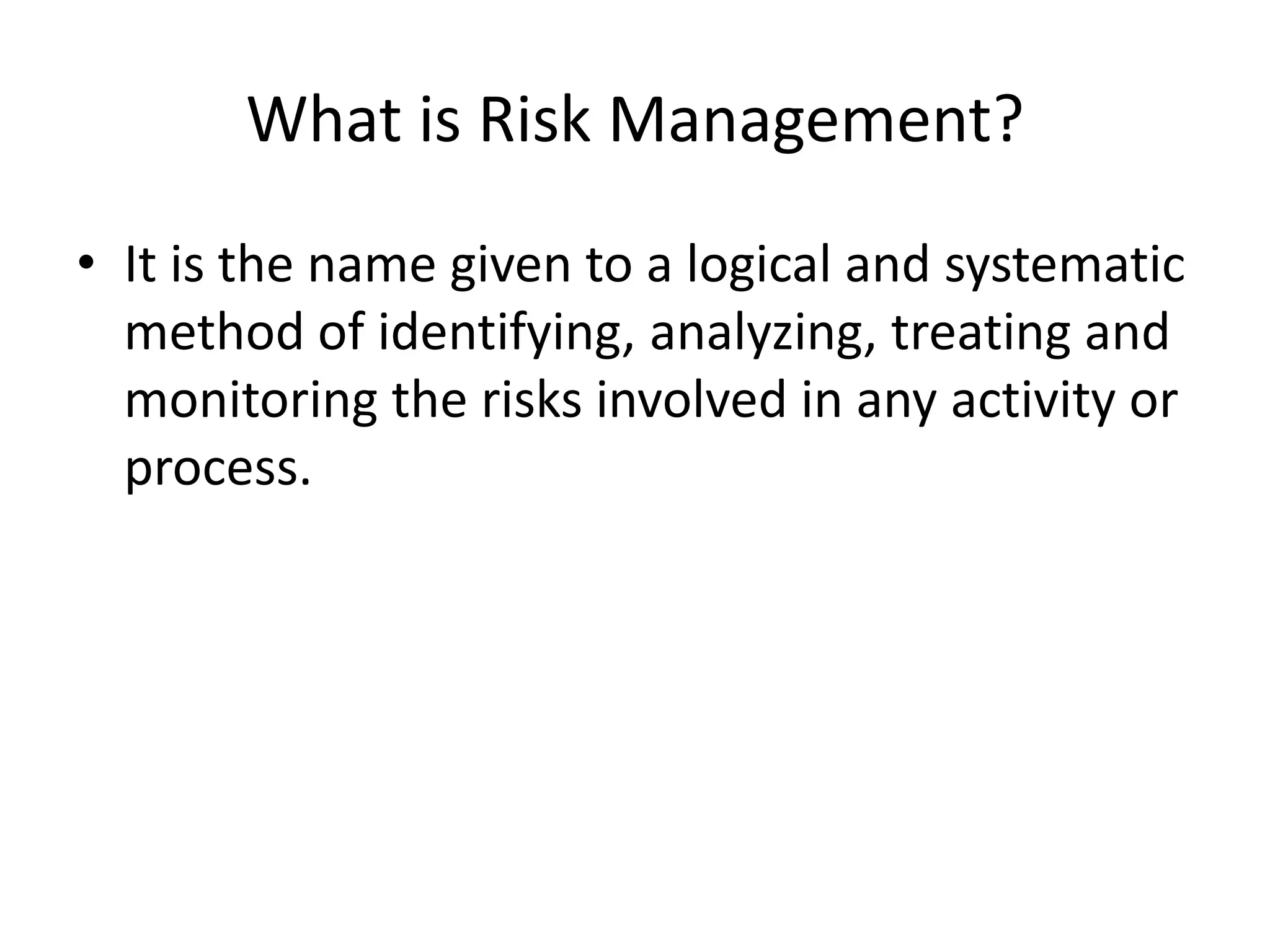 Risk Management (Sarah Olivarez-Cruz) | PPTX | Business | Business and ...