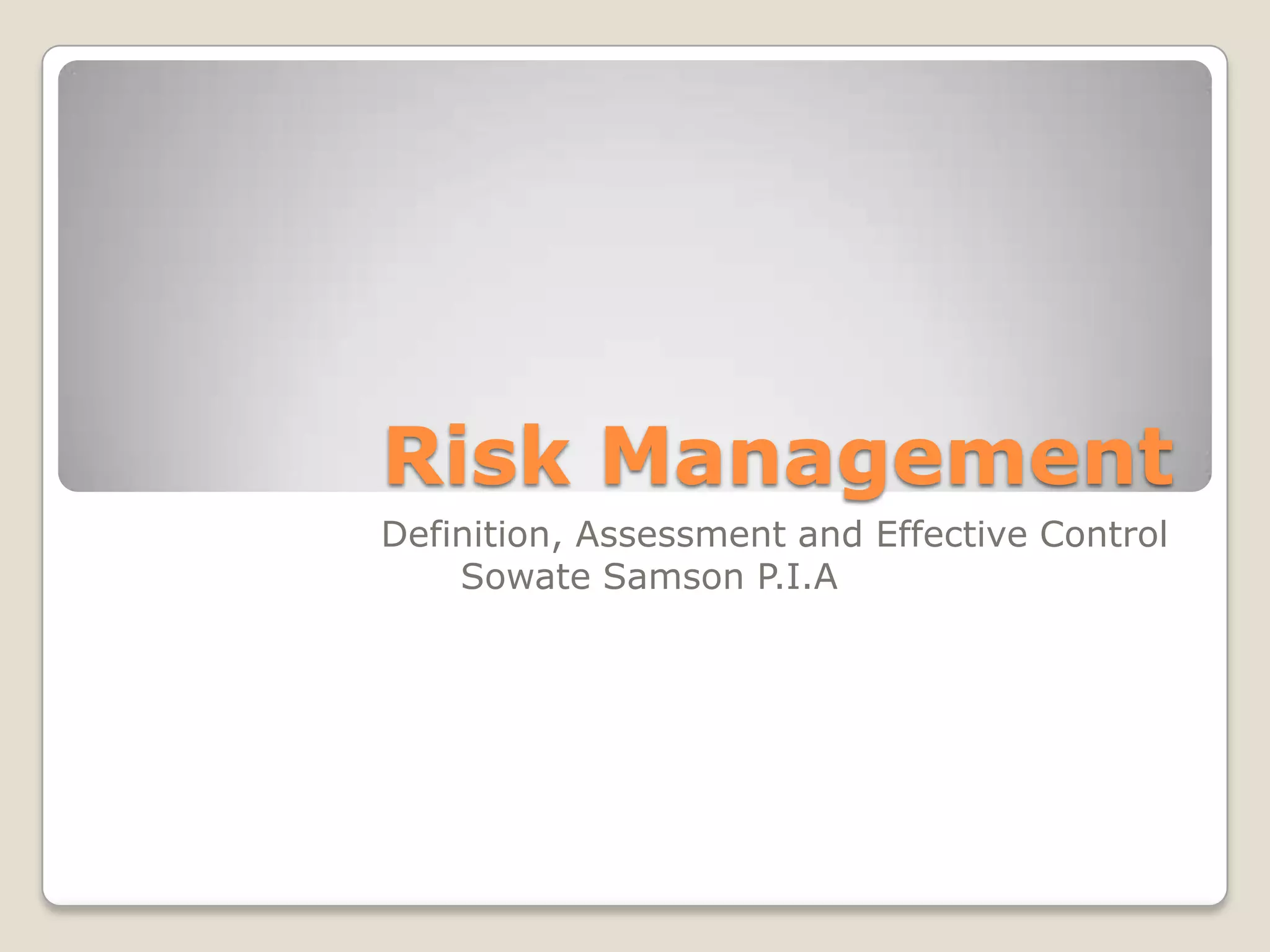 Risk management.pptx mwe internal audit unit | PPTX