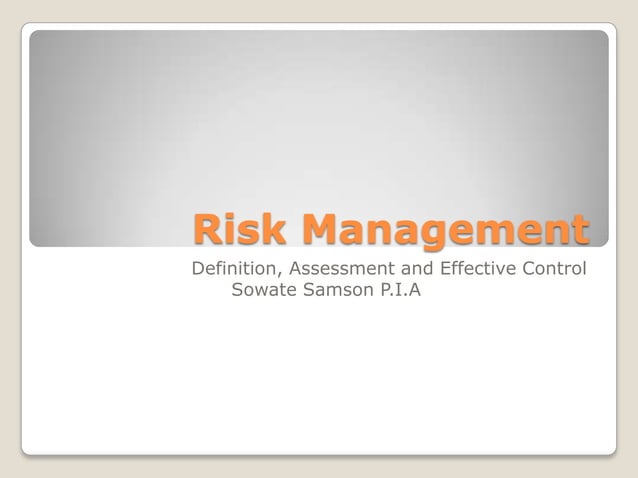 Risk management.pptx mwe internal audit unit | PPTX
