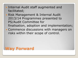 Risk management.pptx mwe internal audit unit | PPTX