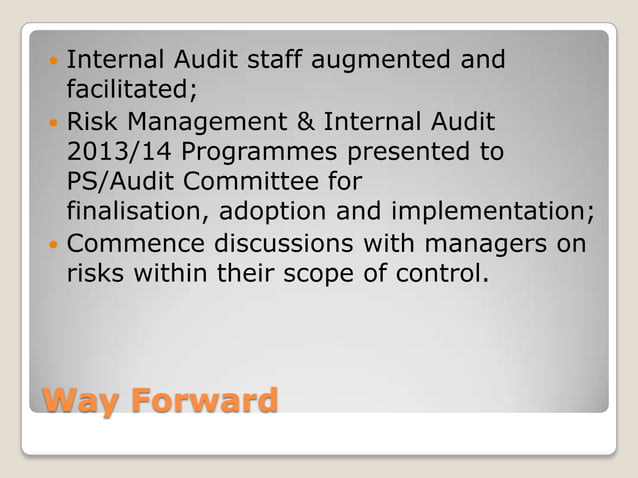 Risk management.pptx mwe internal audit unit | PPTX