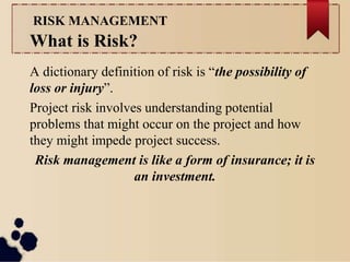 Risk management | PPT