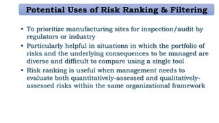 Risk management in pharmaceutical Industry | PPTX