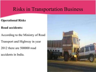 Risk Management In Transportation Business | PPTX