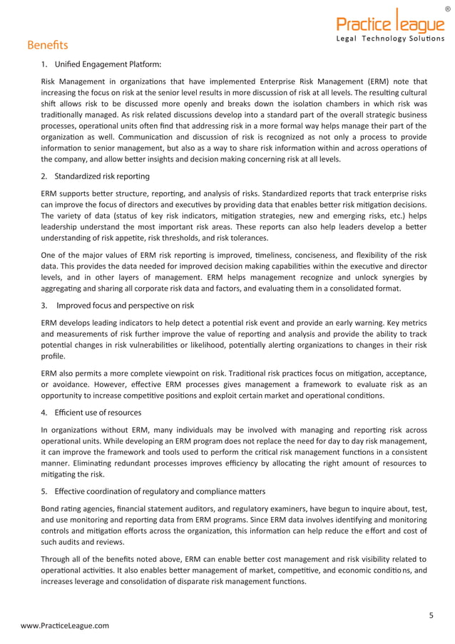 PracticeLeague Risk Management Platform | PDF