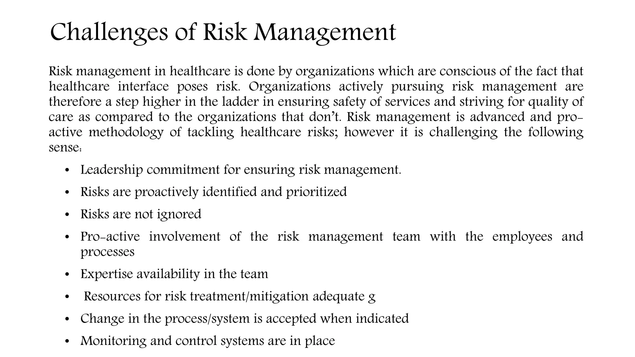 Healthcare Risk Management | PPTX