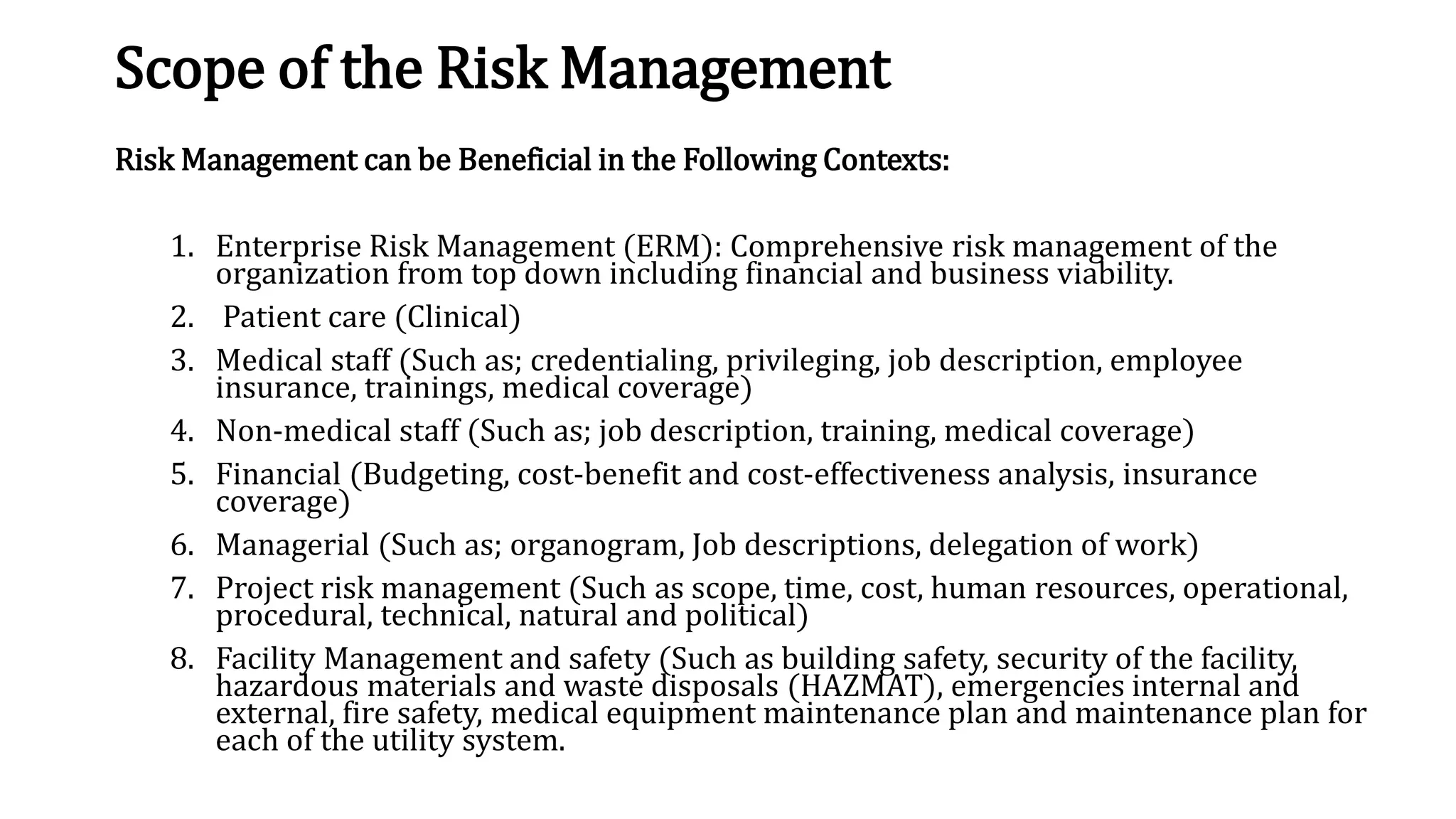 Healthcare Risk Management | PPTX