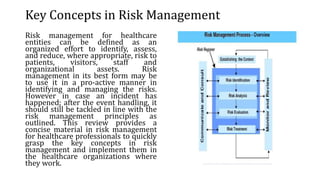 Healthcare Risk Management | PPTX
