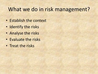Risk management | PPTX