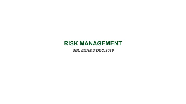 Process of risk management - Tara Model [SBL Exams - Dec.2019.2b ...
