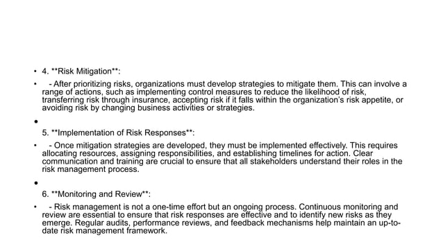 Basics of Risk Management in business for students | PPT