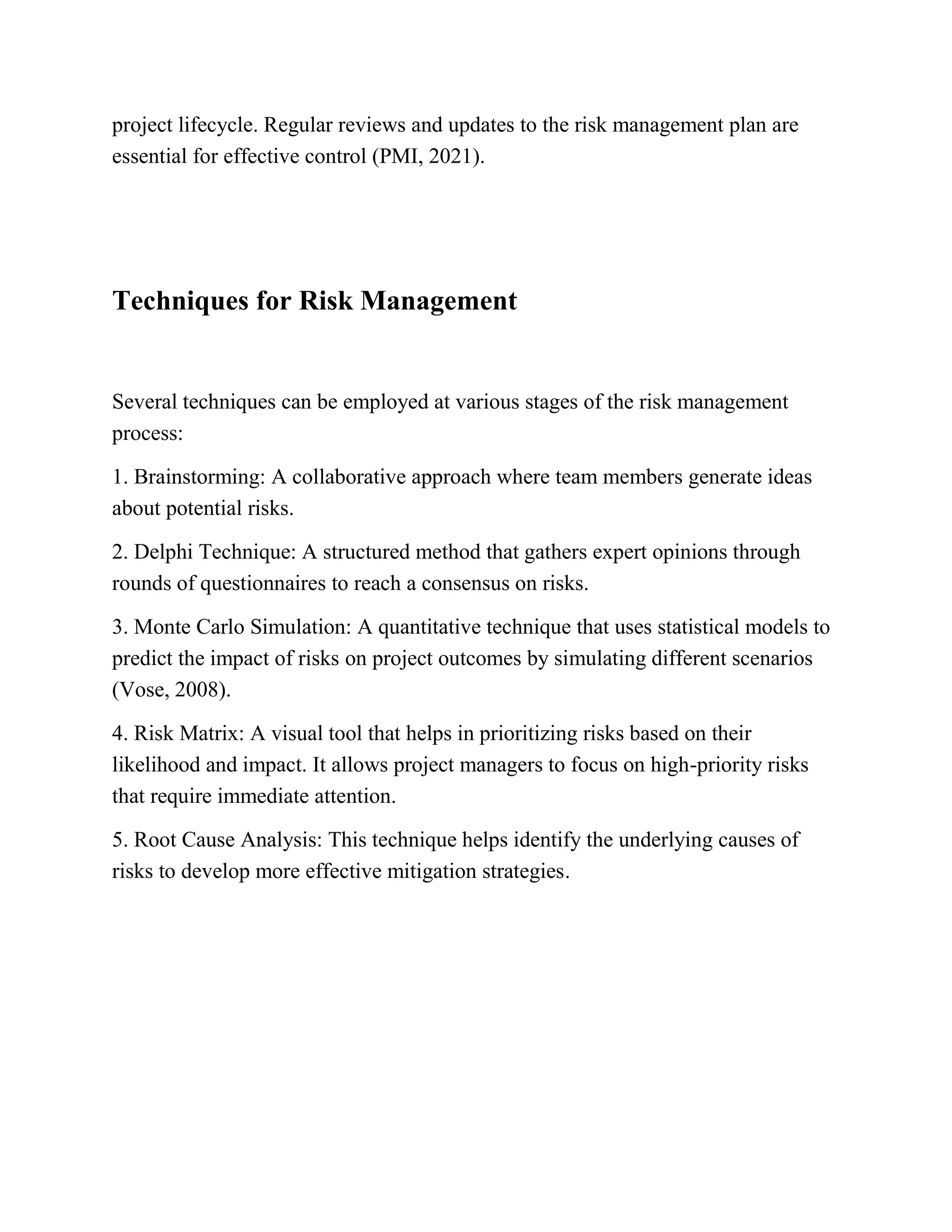 risk management;Project Risk Management: Processes, Techniques, and ...