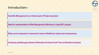 Risk management large epc projects | PPT