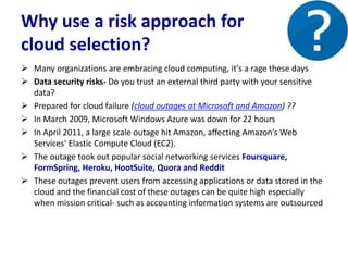 Cloud computing Risk management | PPTX