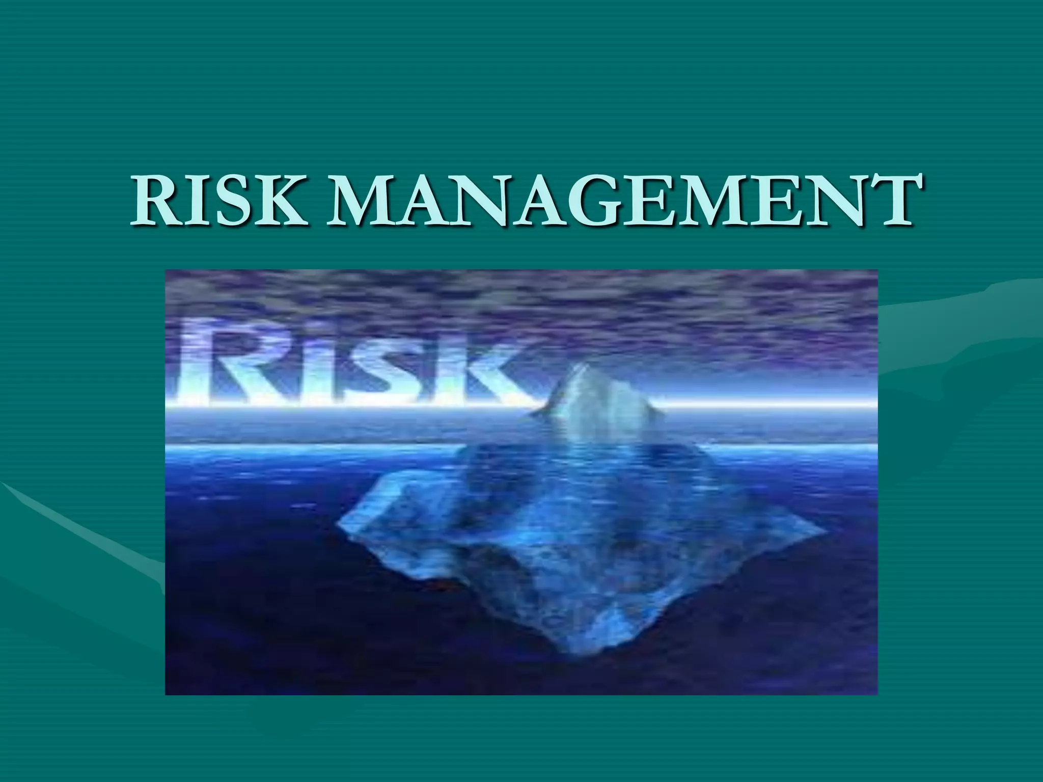 Risk Management in Insurance Sector | PPT
